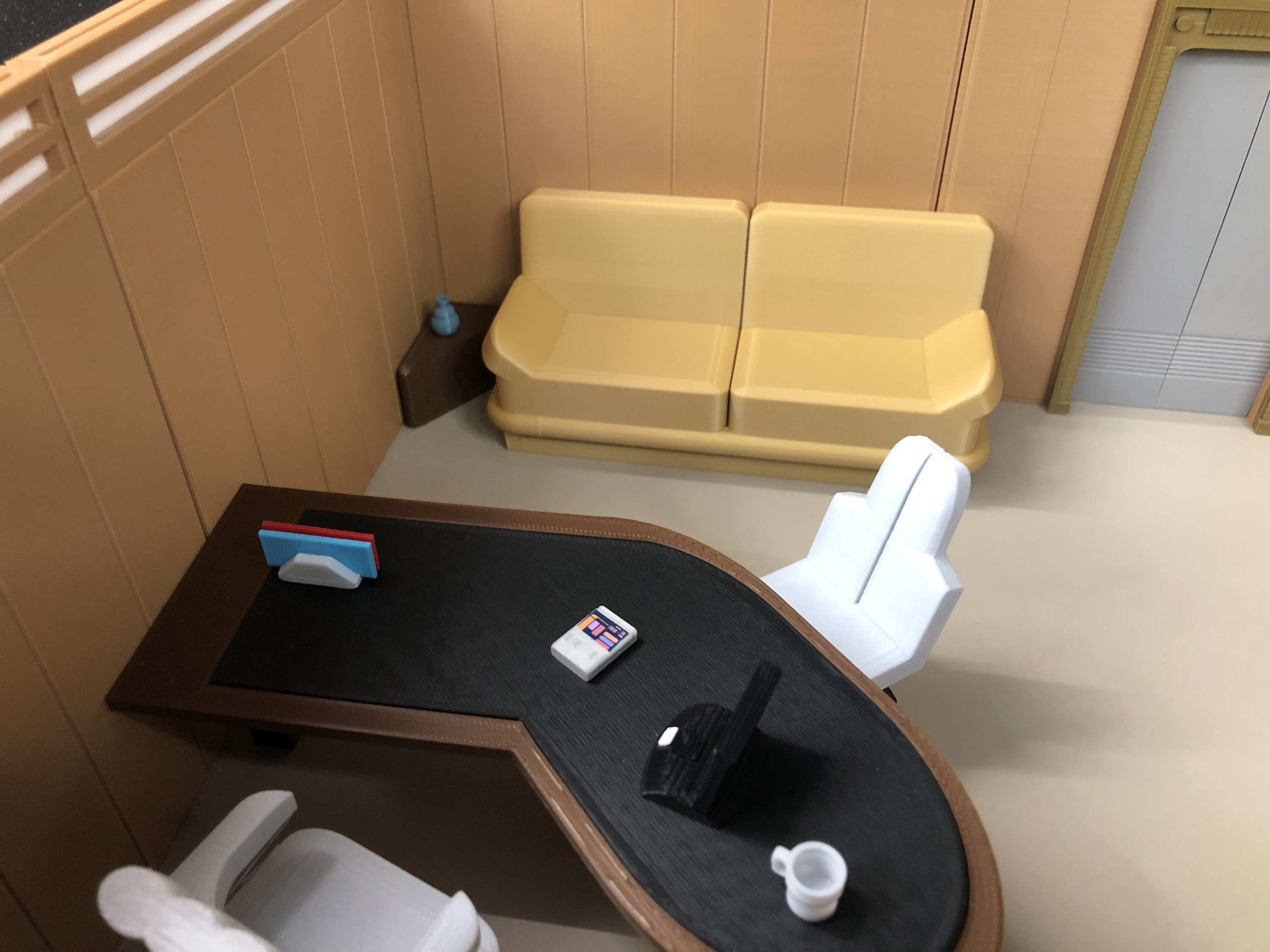 TNG Picard's Complete Ready Room 2 Chairs Back Drop Walls - Etsy