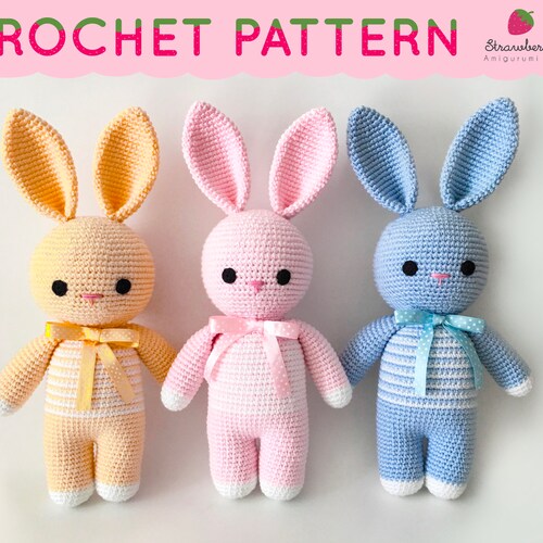 Crochet Pattern Amigurumi BABY BUNNY Step by Step Pattern - Etsy