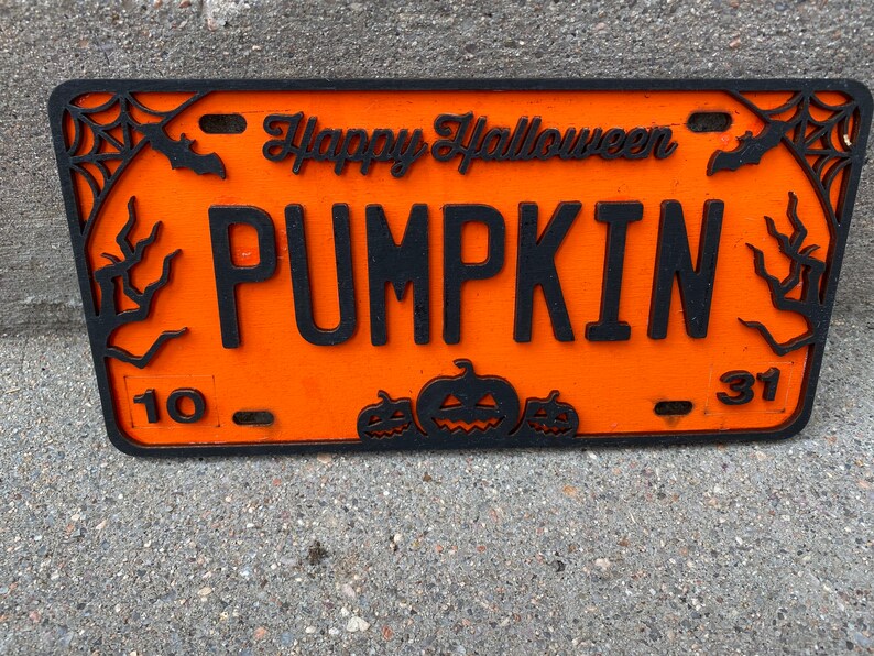 Halloween License Plate Sign | Etsy