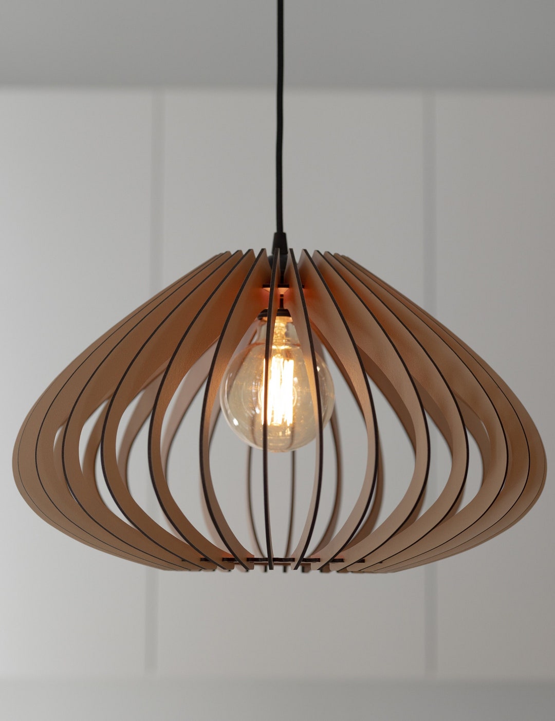 Modern Wooden Pendant Light Fixture Effortless Elegance for ...
