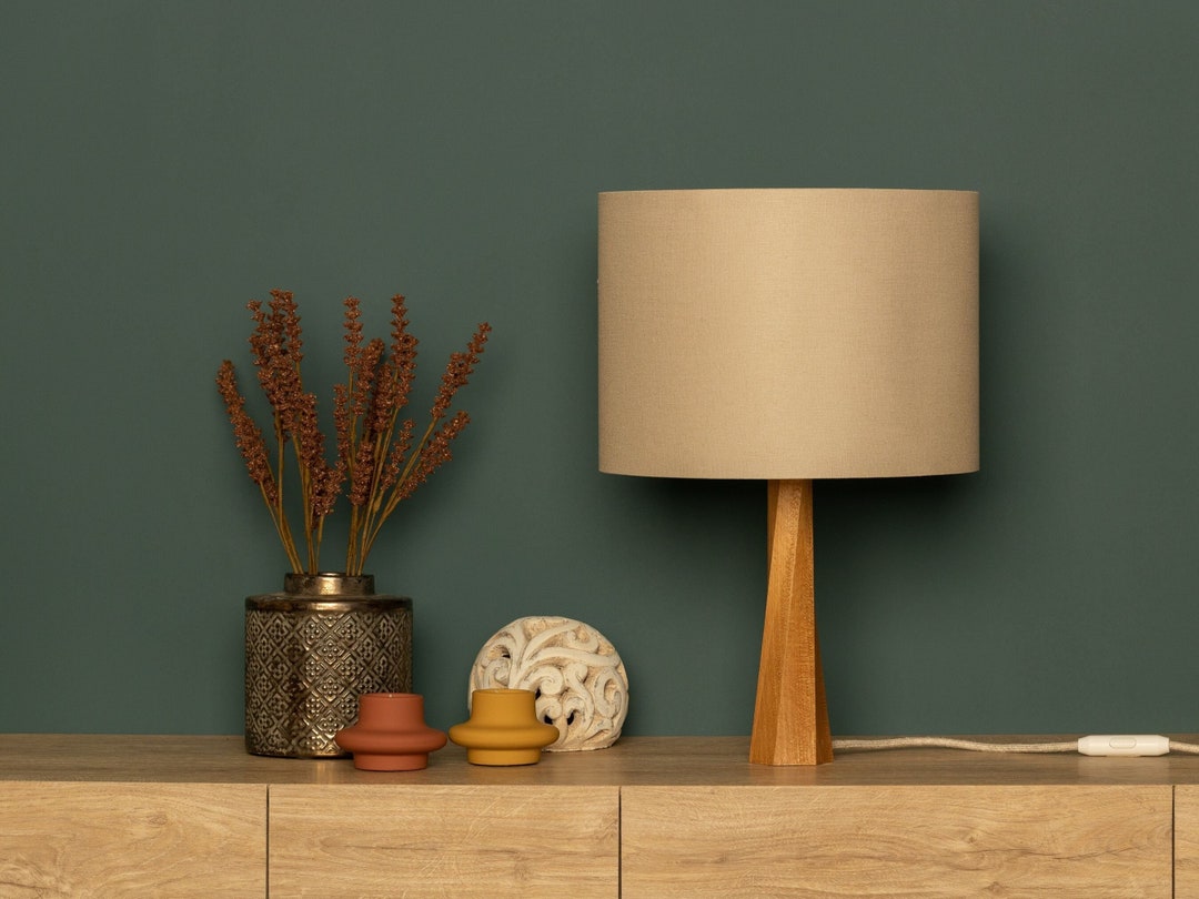 DISTORTION Table Lamp Mid-century Wood Charm, Artfully Styled for ...