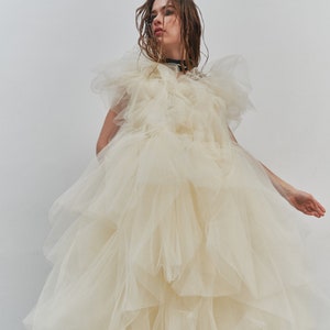 White Tulle Dress, Tulle Prom Dress, Puff Dress, Tulle Wedding Dress ...