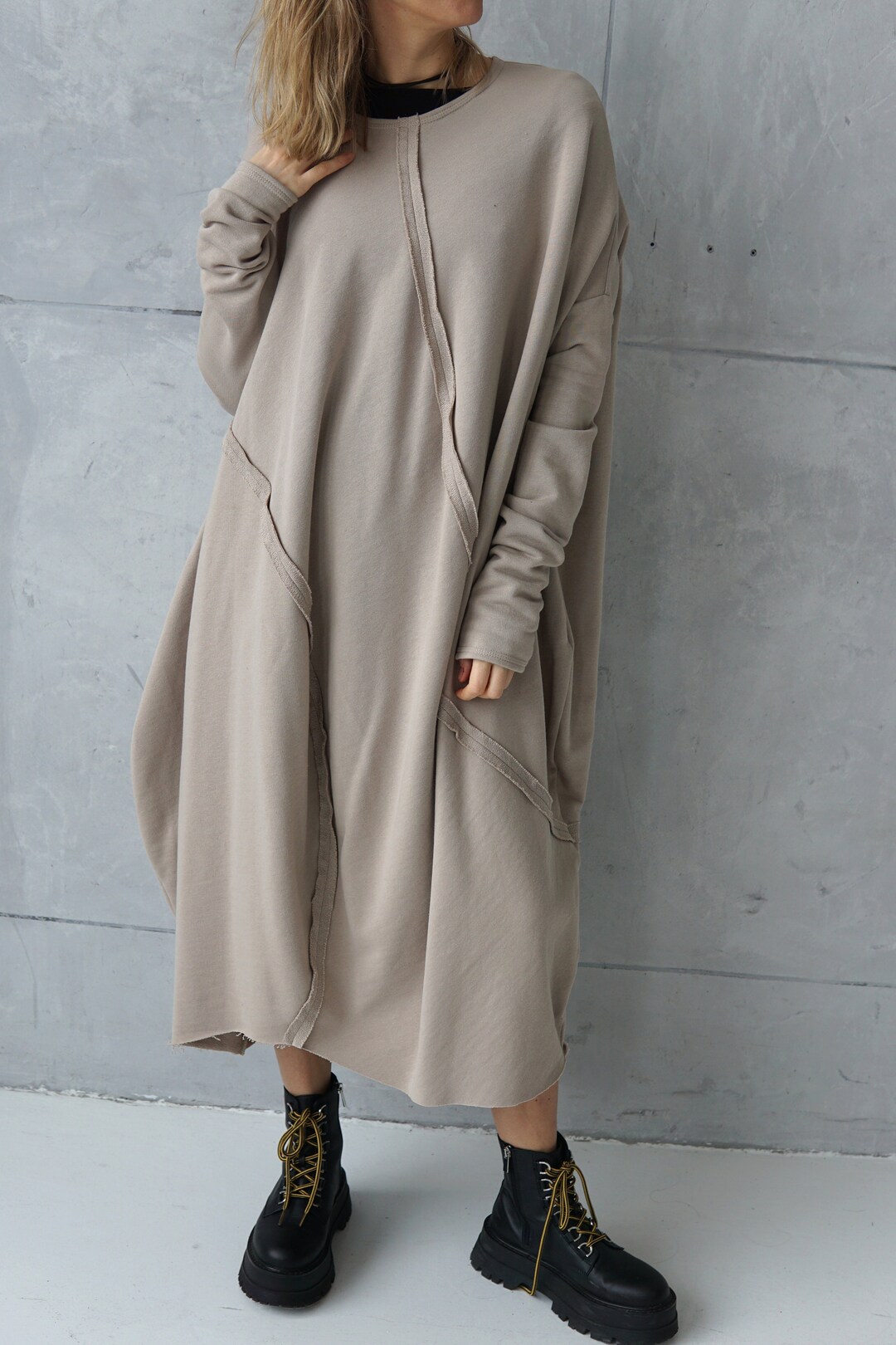 Dress Plus Size |cotton Knit Dress | Aesthetic Clothing | Maternity ...