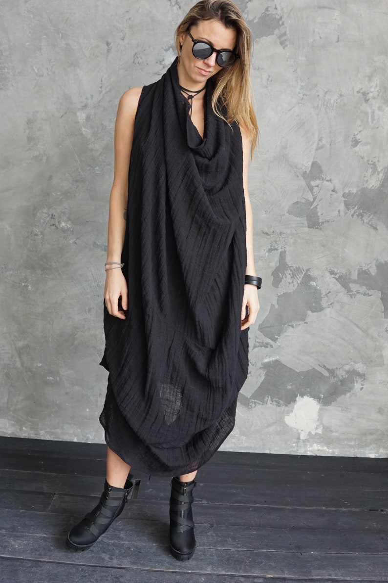 Black Linen Dress Black Linen Tunic Linen Summer Dress - Etsy