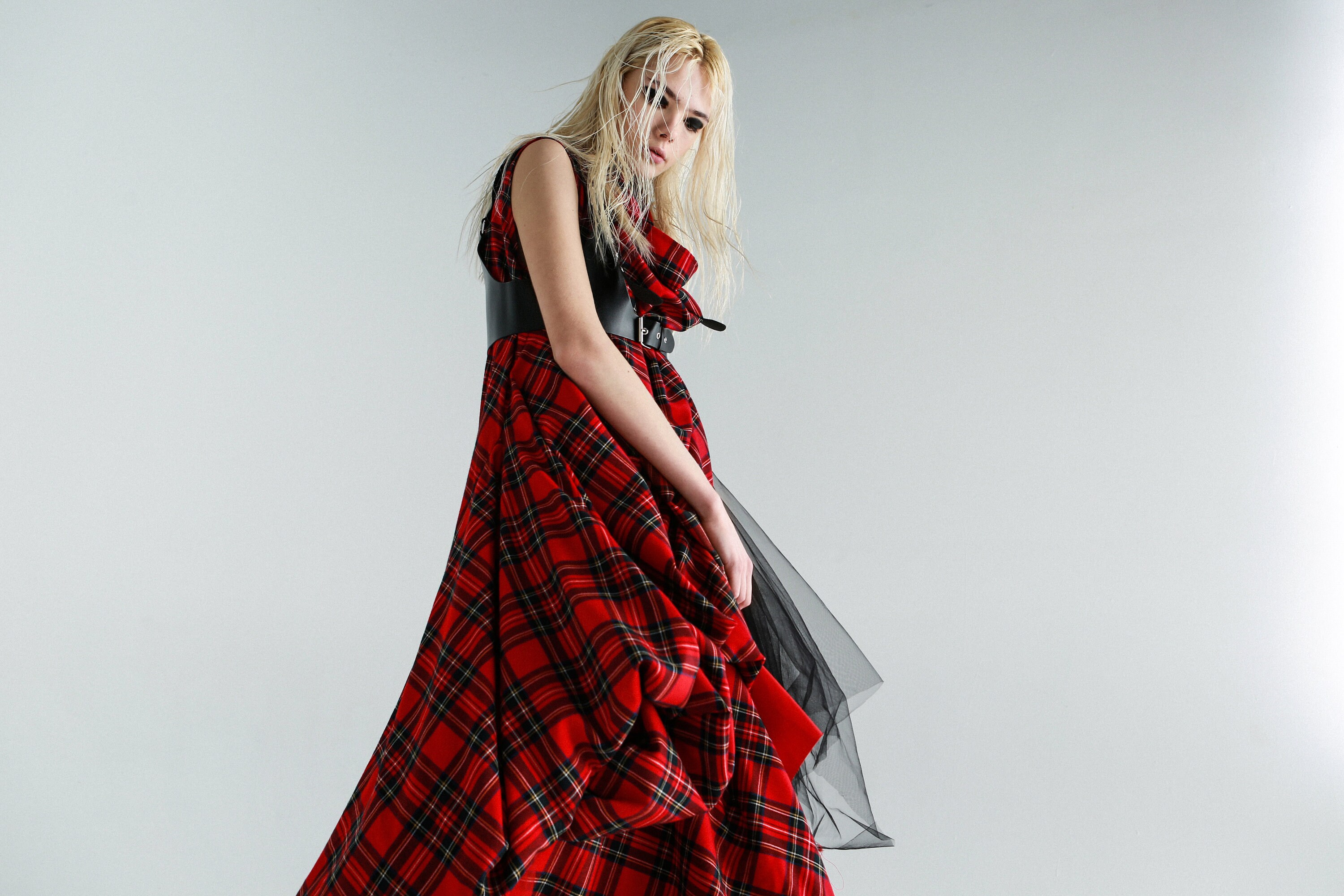 Red and gray dress store