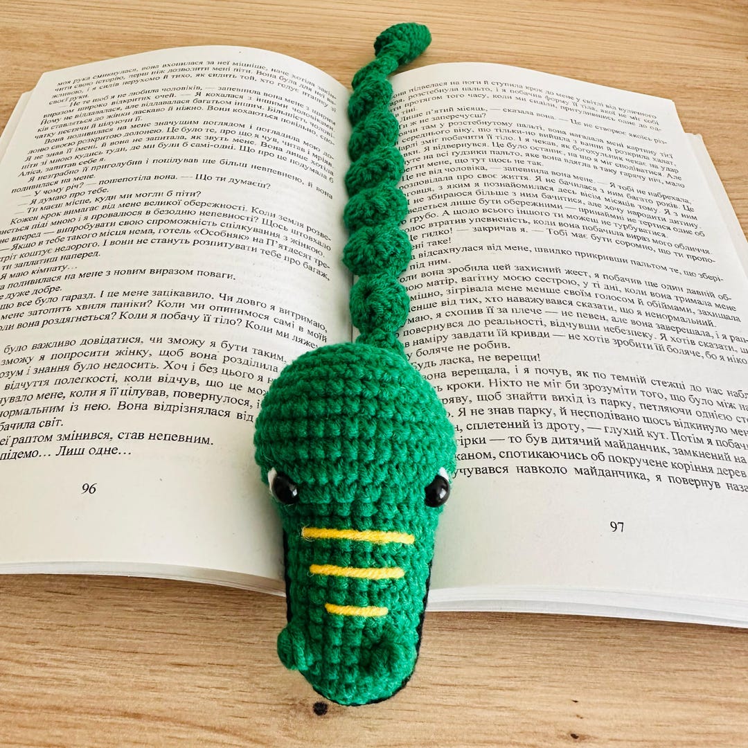 Bookmark Crocodile Crochet Pattern PDF, Instant Download, Fun Animal ...