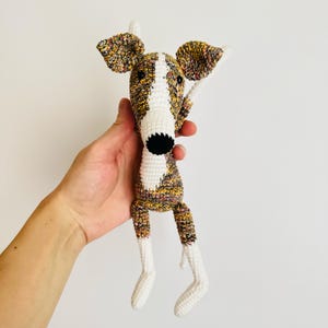 Greyhound, Whippet Plush - Crochet Brindle Greyhound Dog - Handmade ...
