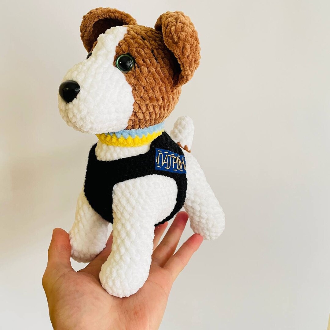 Patron Dog Jack Russell Terrier Plush Dog Ukrainian Dog - Etsy