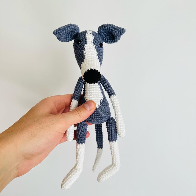 Greyhound, Whippet Plush Toy: Crochet Dog Lover Gift, Gift for Friends ...