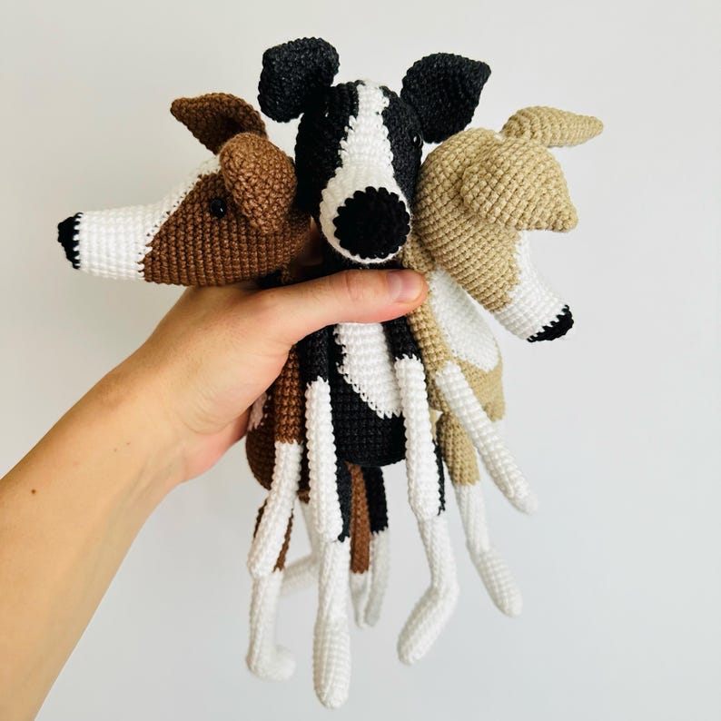 Greyhound, Whippet Plush Toy: Crochet Dog Lover Gift, Gift for Friends ...