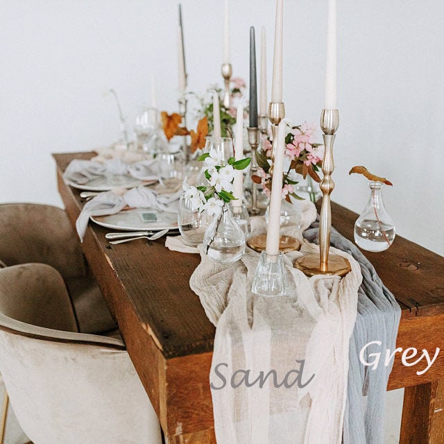 Charcoal Grey Wedding Table Runners Boho Wedding Arch - Etsy Canada