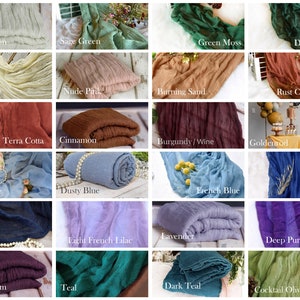 RUNNER SAMPLES ONLY! Cheesecloth Table Runners - Sample Color Runners ...