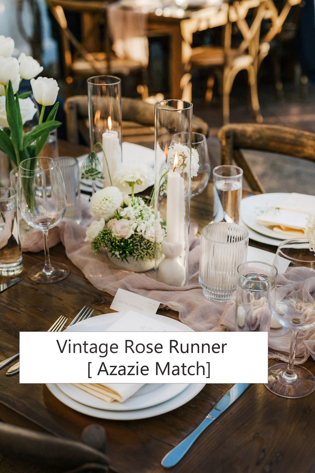 VINTAGE ROSE Runner Azazie's Match Arch Wedding, Table Centerpieces ...