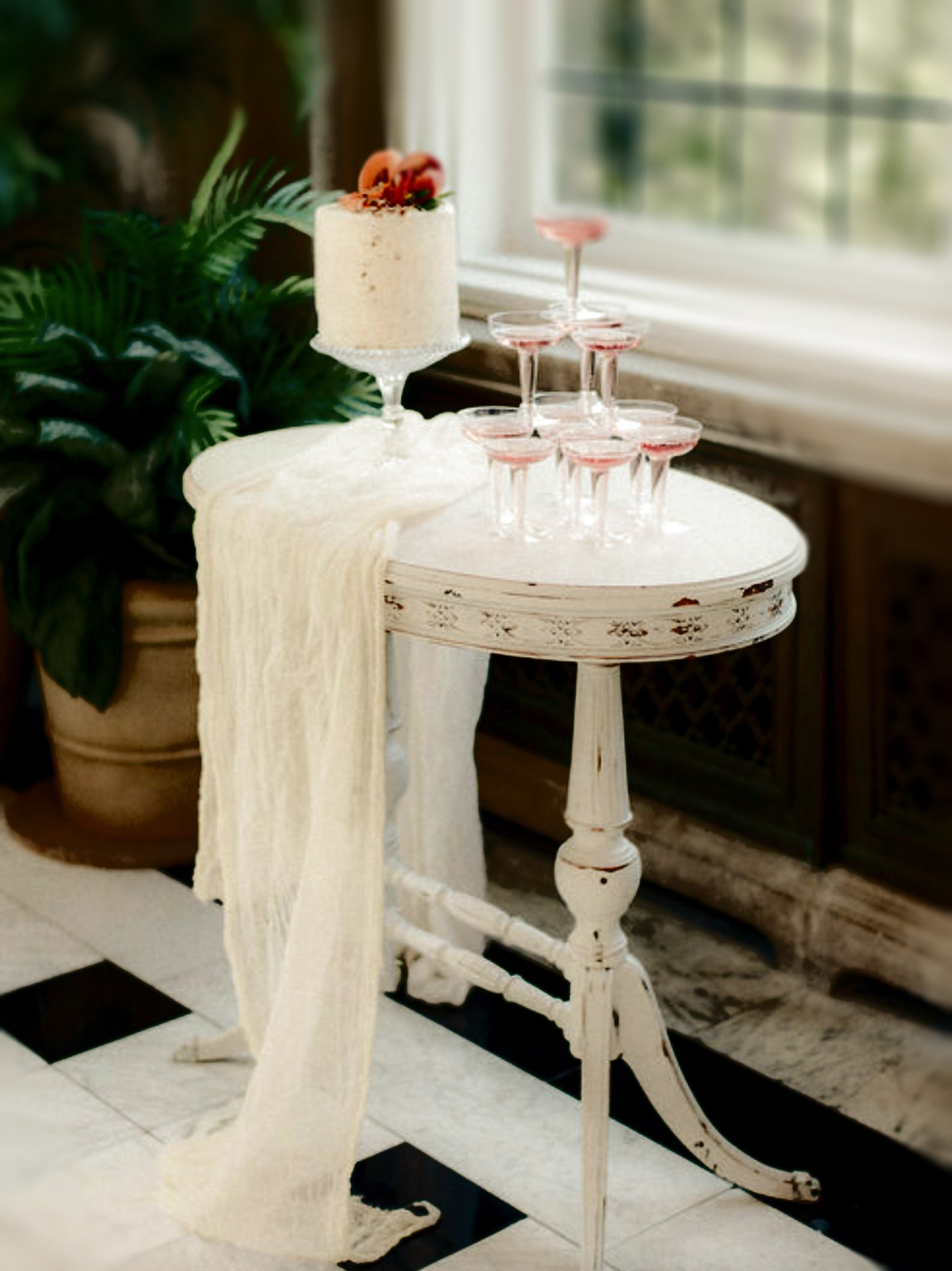 Ivory Wedding Gauze Wedding Arch Decor Table Centerpieces - Etsy