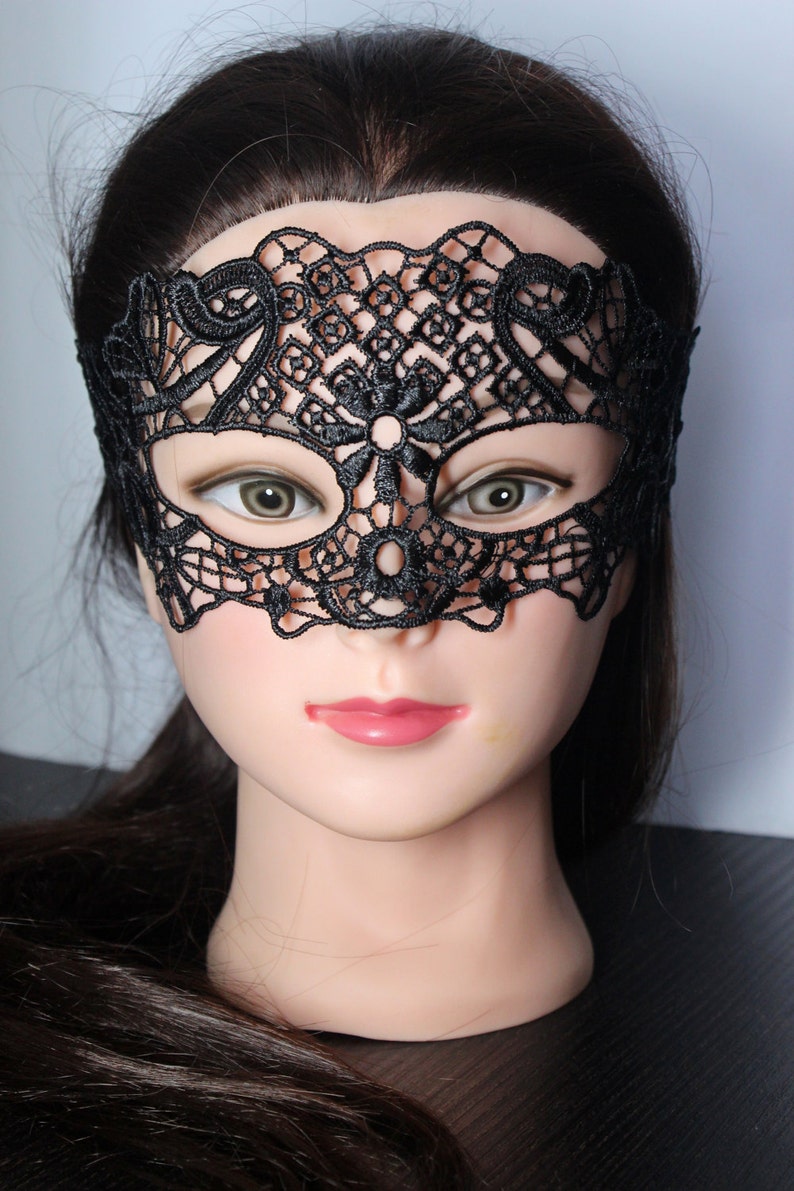 Lace Mask Black Masquerade Mask Sexy Lingerie Mask Face | Etsy