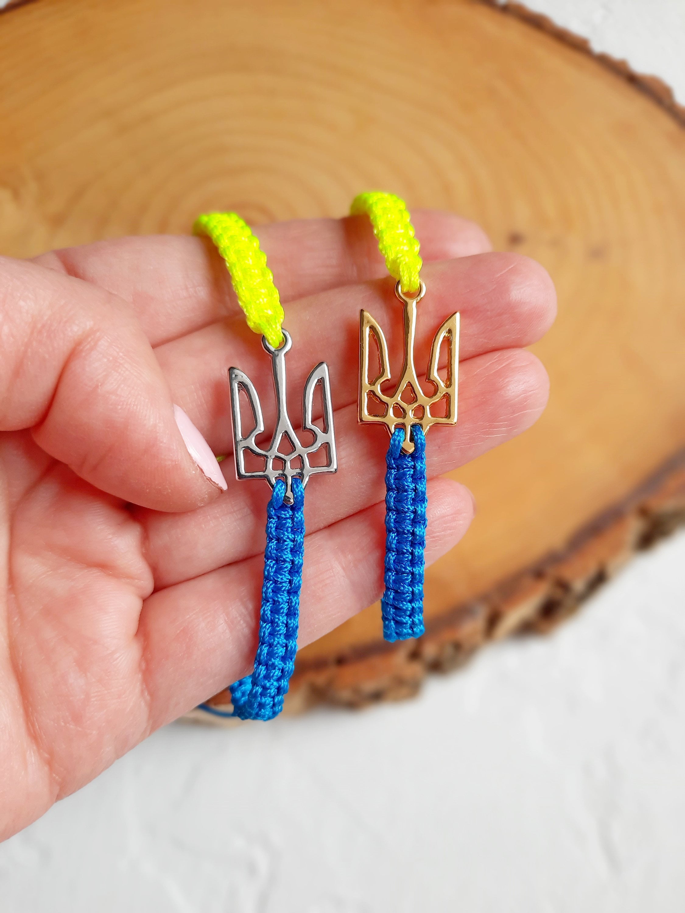Ukraine Flag Bracelet Ukraine Trident Ukraine Bracelet - Etsy