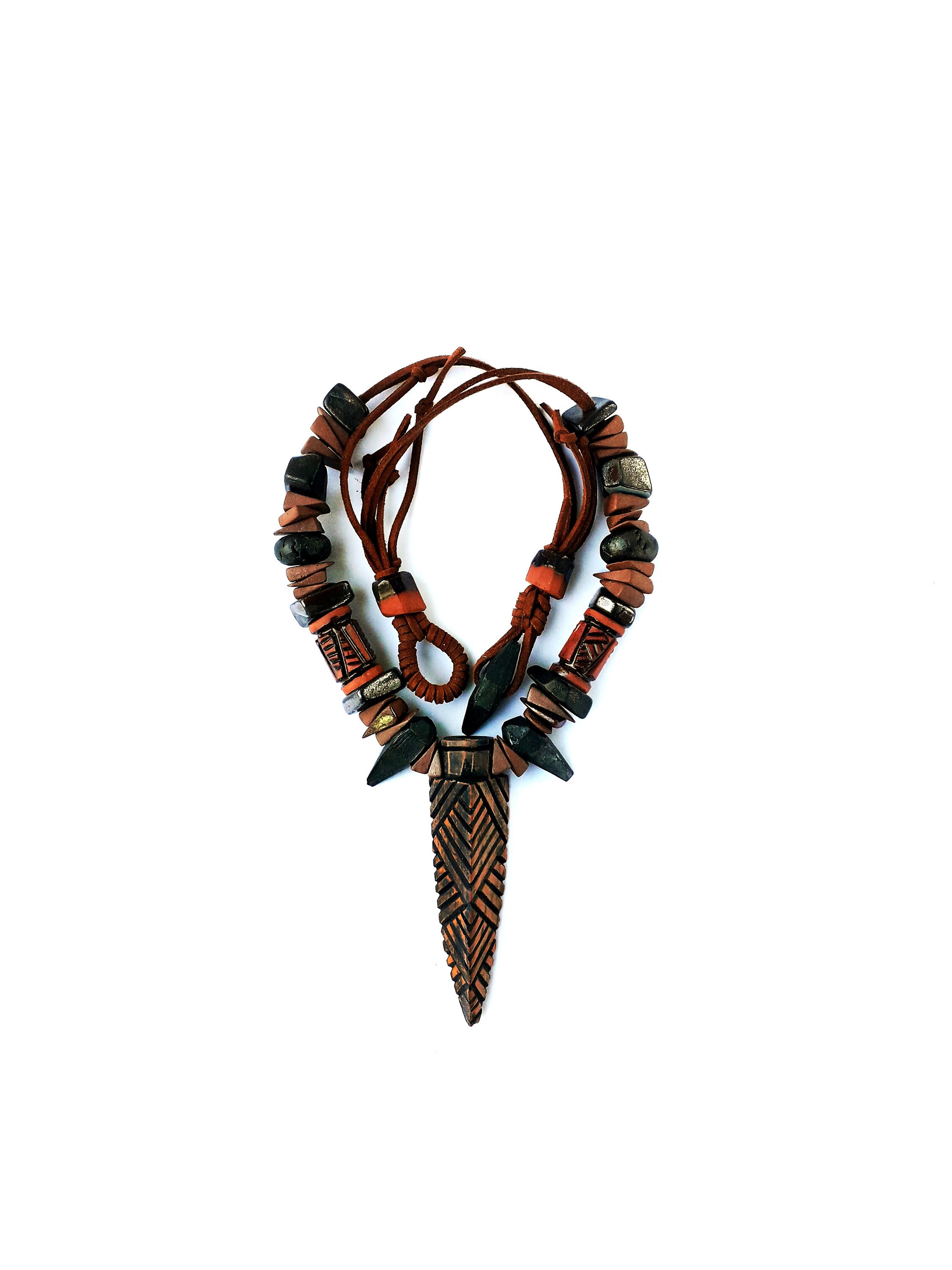 Mens necklace Best man gift African men jewelry Tribal | Etsy