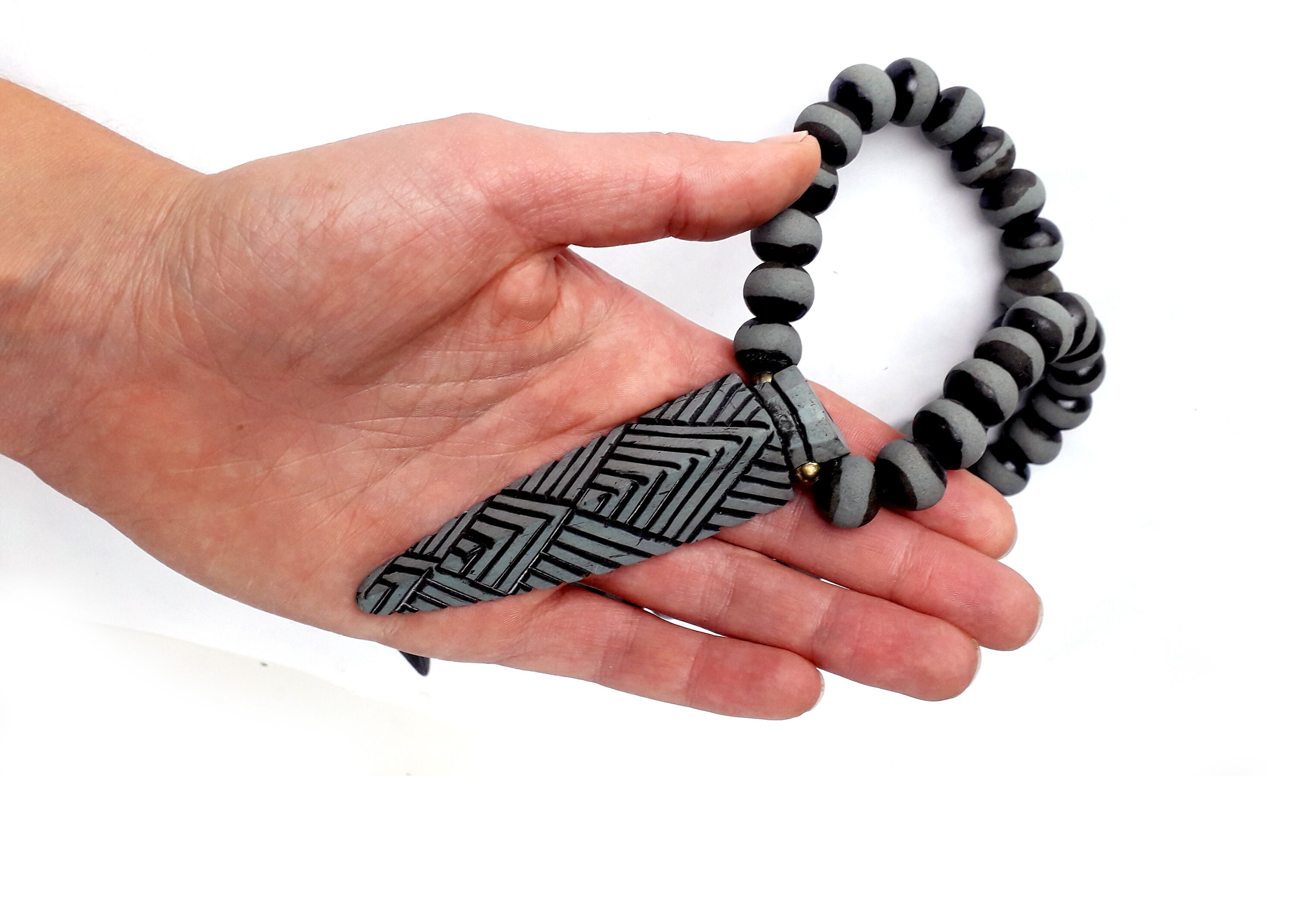 Mens pendant necklace African men jewelry Long men beaded | Etsy