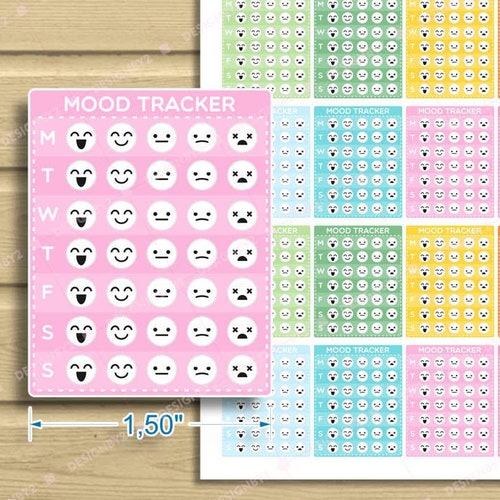 1503mood Tracker Planner Stickers. | Etsy