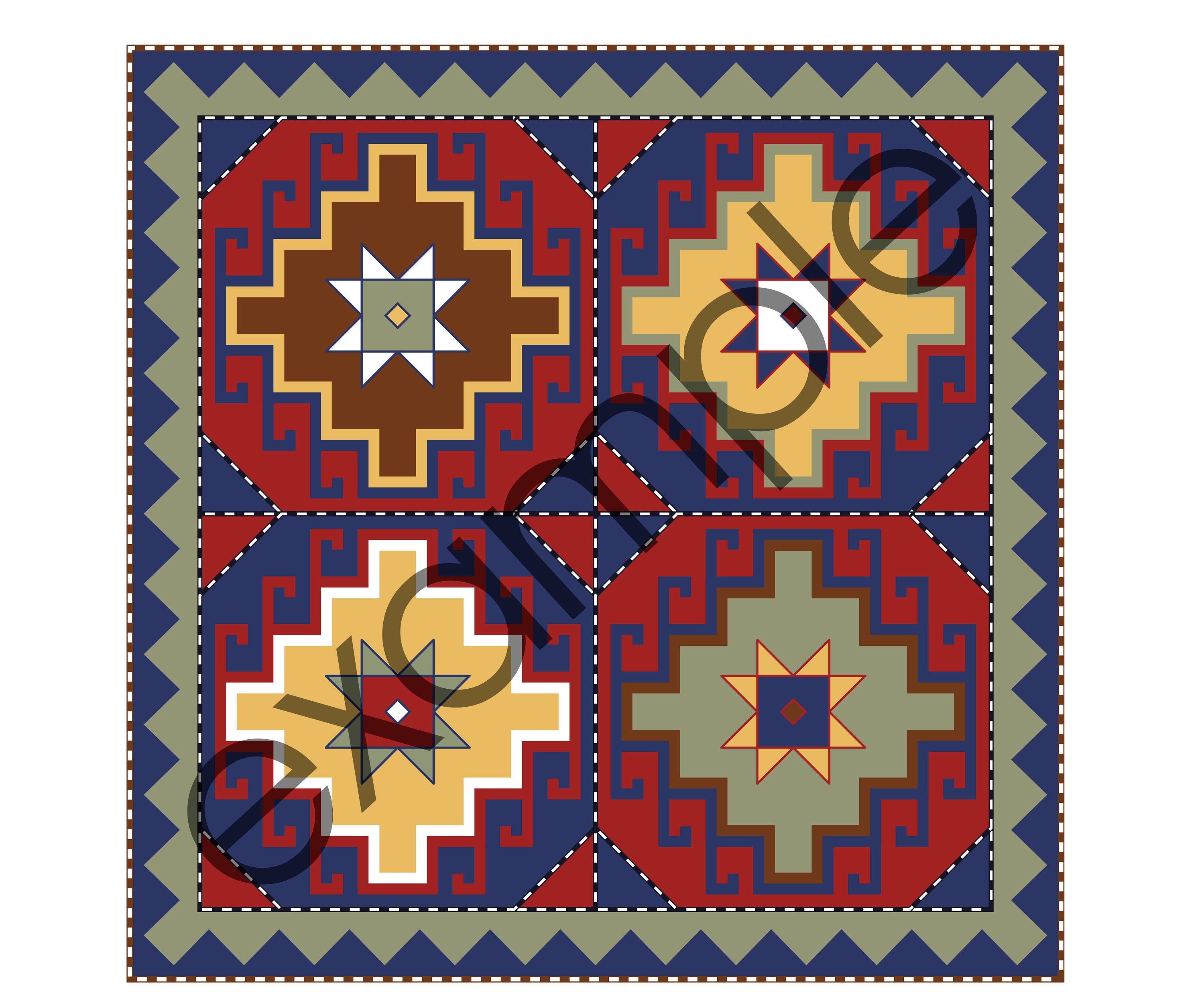 Armenian Carpet Pattern, Rug Pattern, Armenian Traditional Ornaments ...