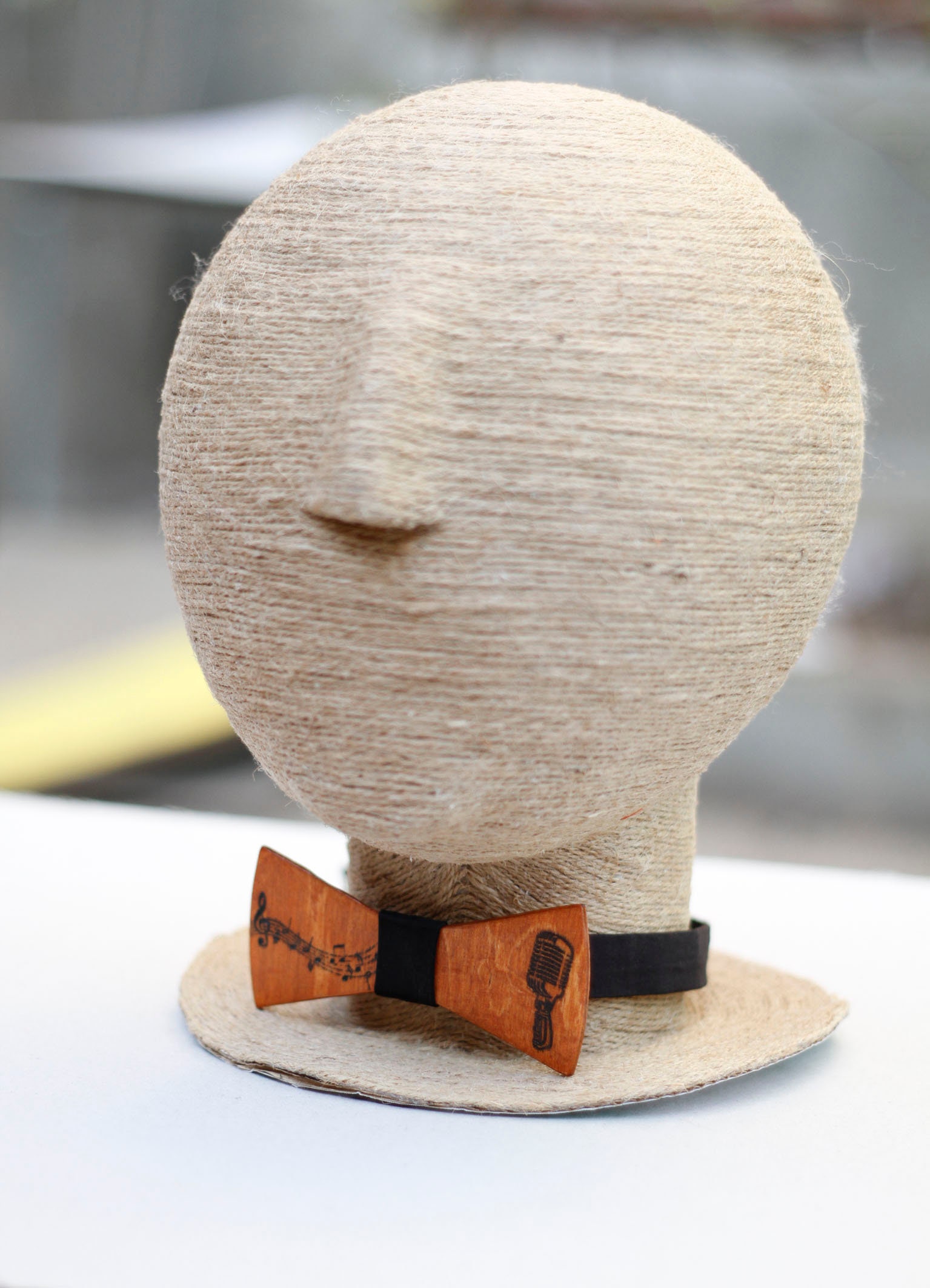 The Musical Notes and Microphone Laser Cut Bow Tie for Man, Gift for ...