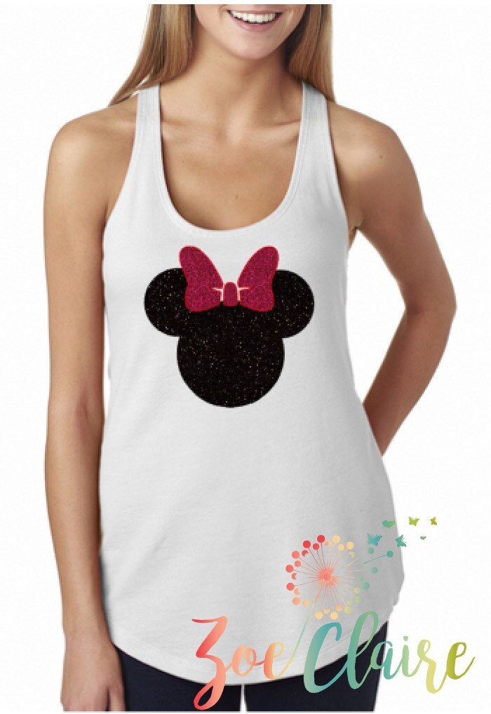Disney Princess I Glitter Minnie Mouse Tank Top I Disney | Etsy