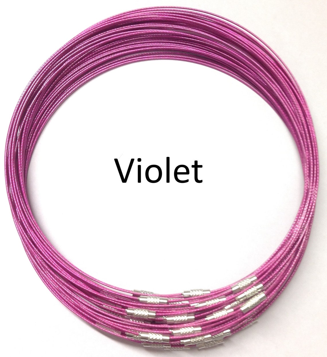 Steel Wire Necklace With Plain Screw Clasps - 17.5" X 1mm - Choice of ...