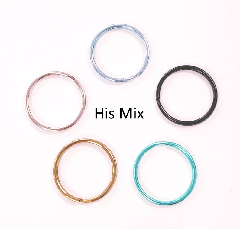 15mm Plain Round Double Loop Split Ring Choice of Colours & | Etsy UK