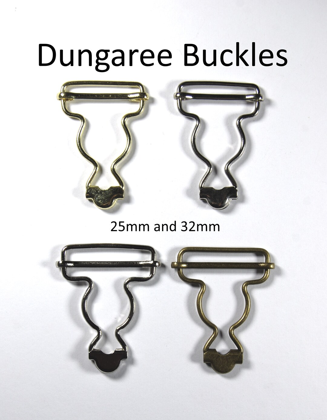 32mm X 45mm Dungaree Buckles - Choice of Colours - Bib & Brace ...
