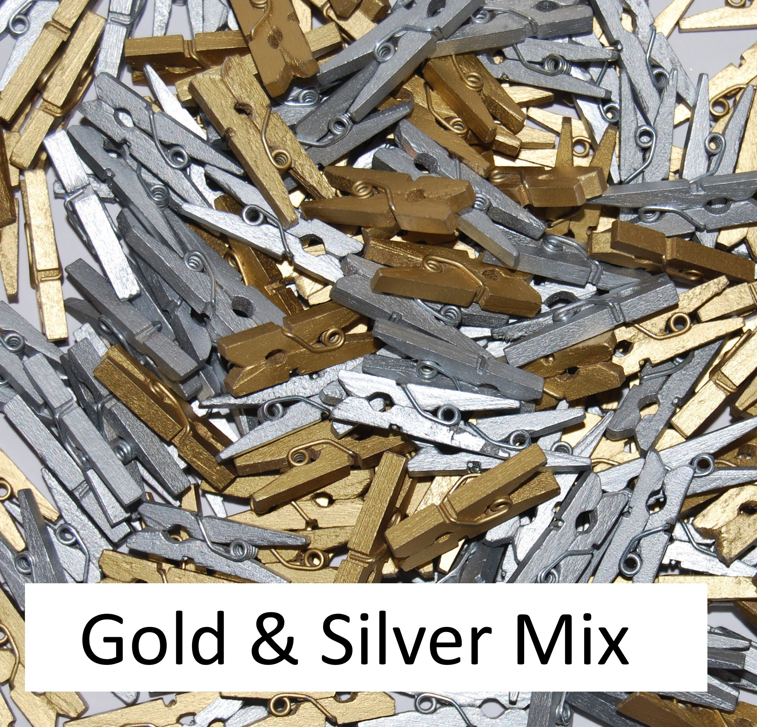 25mm Small Wooden Craft Pegs Choice of Metallic Colours - Etsy UK