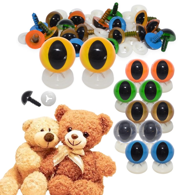 Plush Eyes Blue and Yellow - Etsy UK