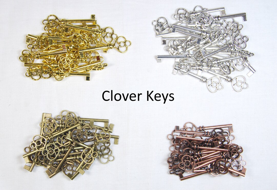 Clover Keys - 6.1cm/ 2.4 » - Metal Charms Steampunk Parts - Choix de ...