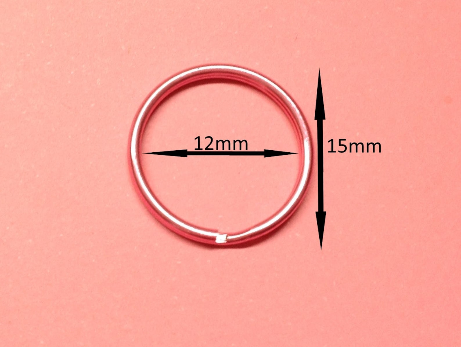 15mm Plain Round Double Loop Split Ring Choice of Colours & | Etsy UK