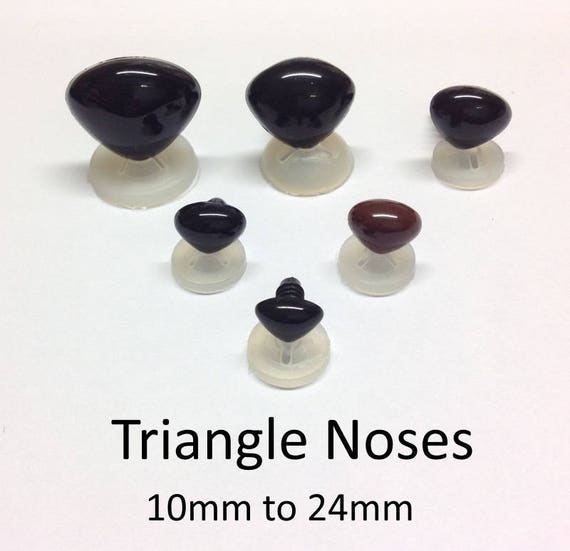 Black Triangle Noses 7mm or 9mm With Plastic Backs for Soft | Etsy UK