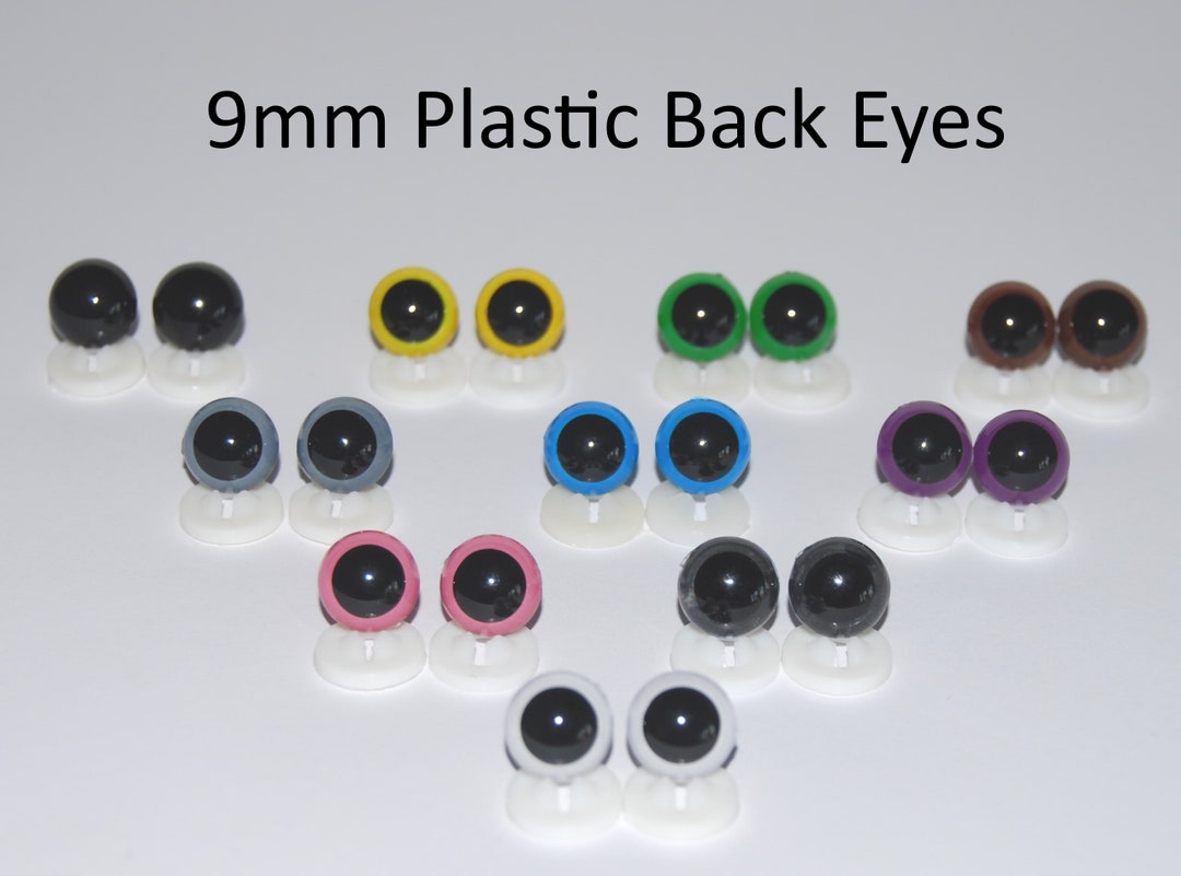 9mm Plastic Back Eyes Choice of Colours Safety Eyes With - Etsy UK