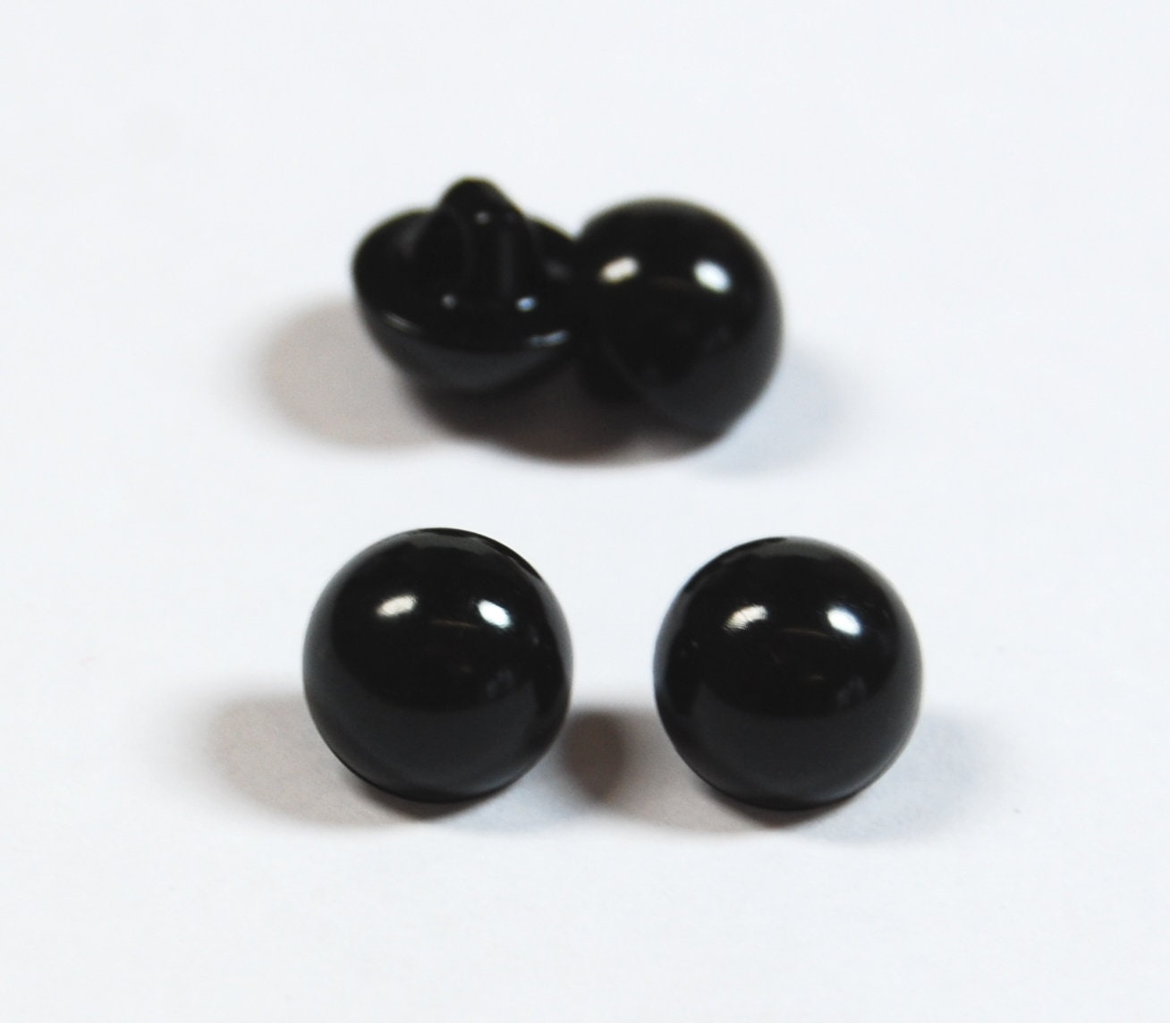 Sew on Solid Black Half Round Button Eyes for Teddy - Etsy UK