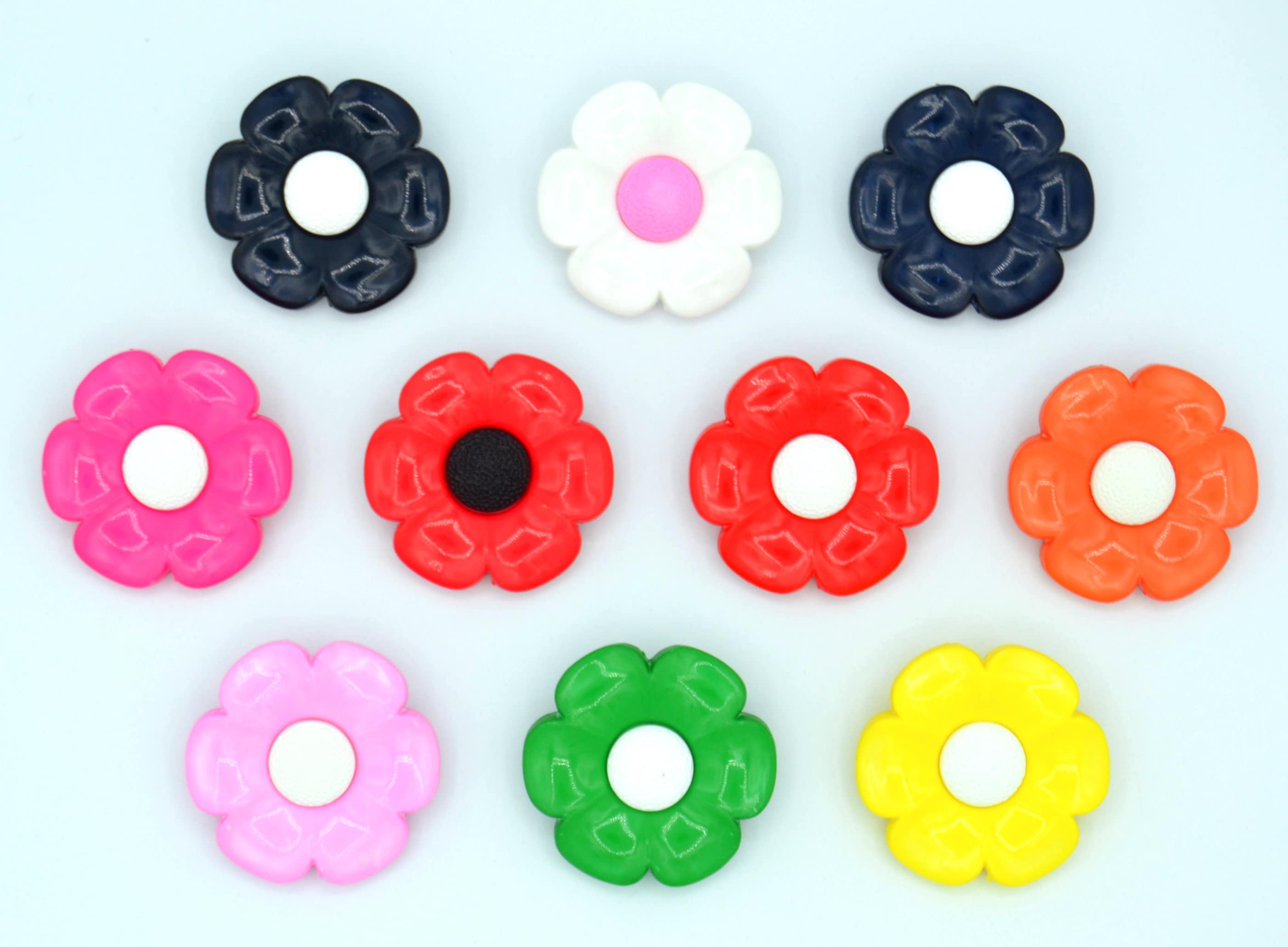 29mm Large Flower Buttons - Choice of Colours - Sewing Decoration Clown ...