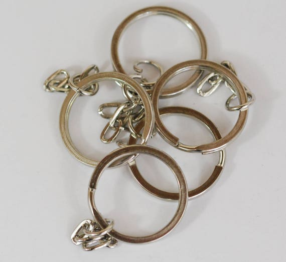 SILVER 25mm Double Loop Split Rings With Keychains Metal - Etsy UK