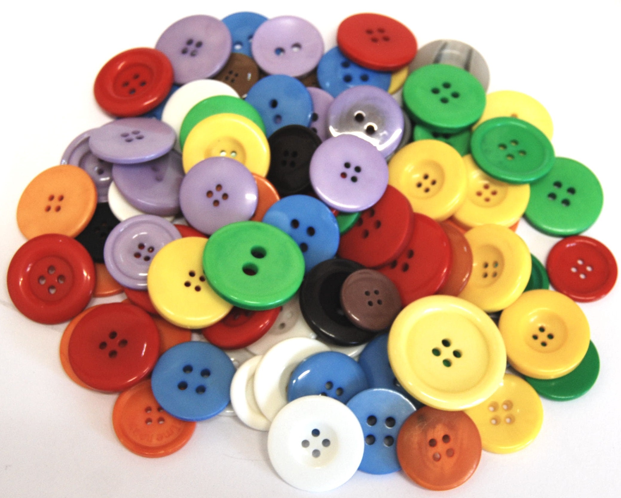 Large Mixed Buttons - Lovely Coloured Buttons Mix Weights - Bags ...