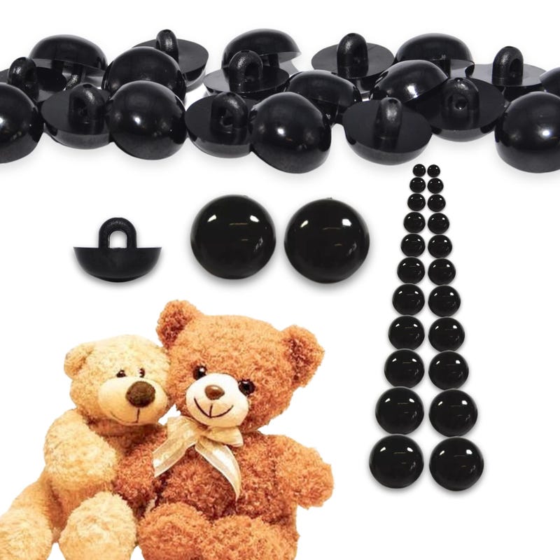 Black Button for Eyes - Etsy UK