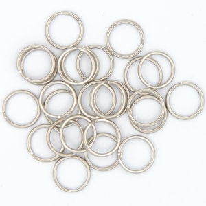 15mm SILVER - Plain Round Double Loop Split Ring - for Keyrings and ...