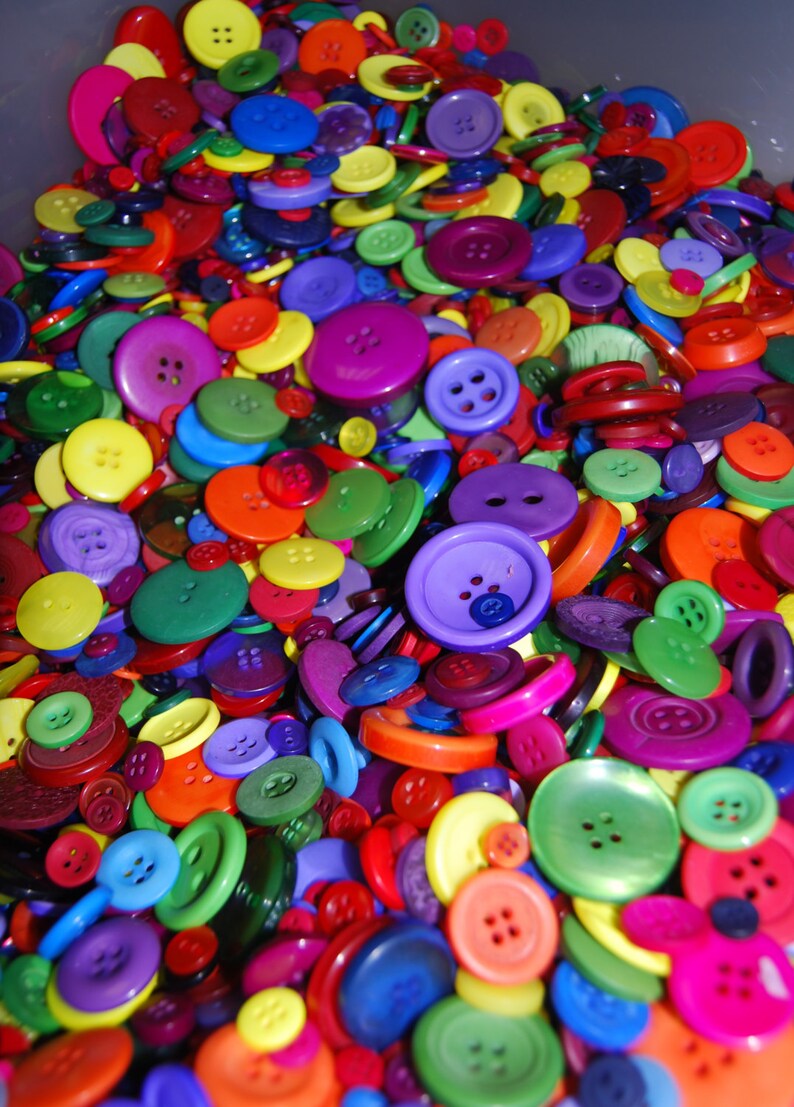 Rainbow Buttons Lovely Mixed Buttons Mix Weights Bags Various Sizes and ...