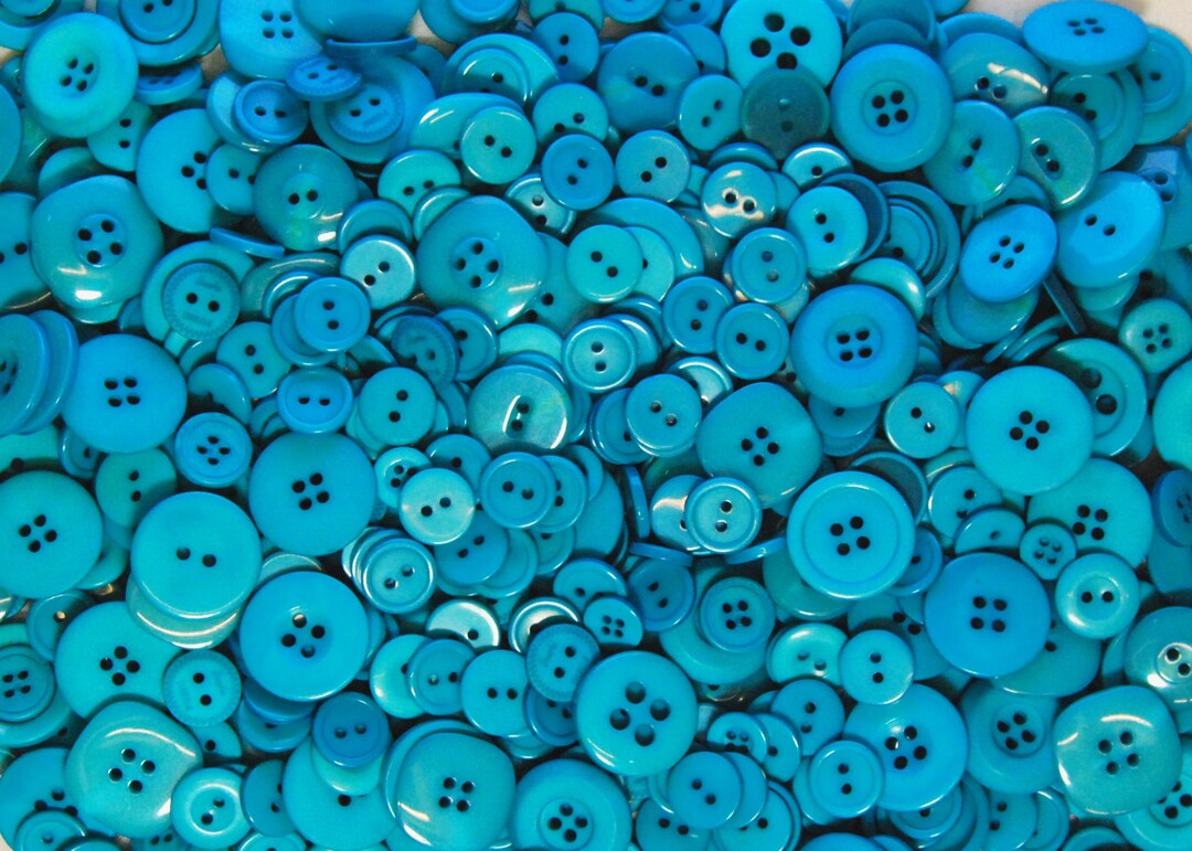 Teal Buttons - Various Mix Sizes & Weights - Vibrant Colours Crafts ...