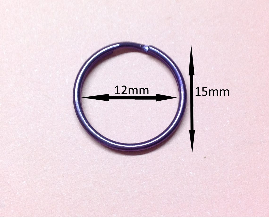 15mm Plain Round Double Loop Split Ring Choice of Colours & | Etsy UK