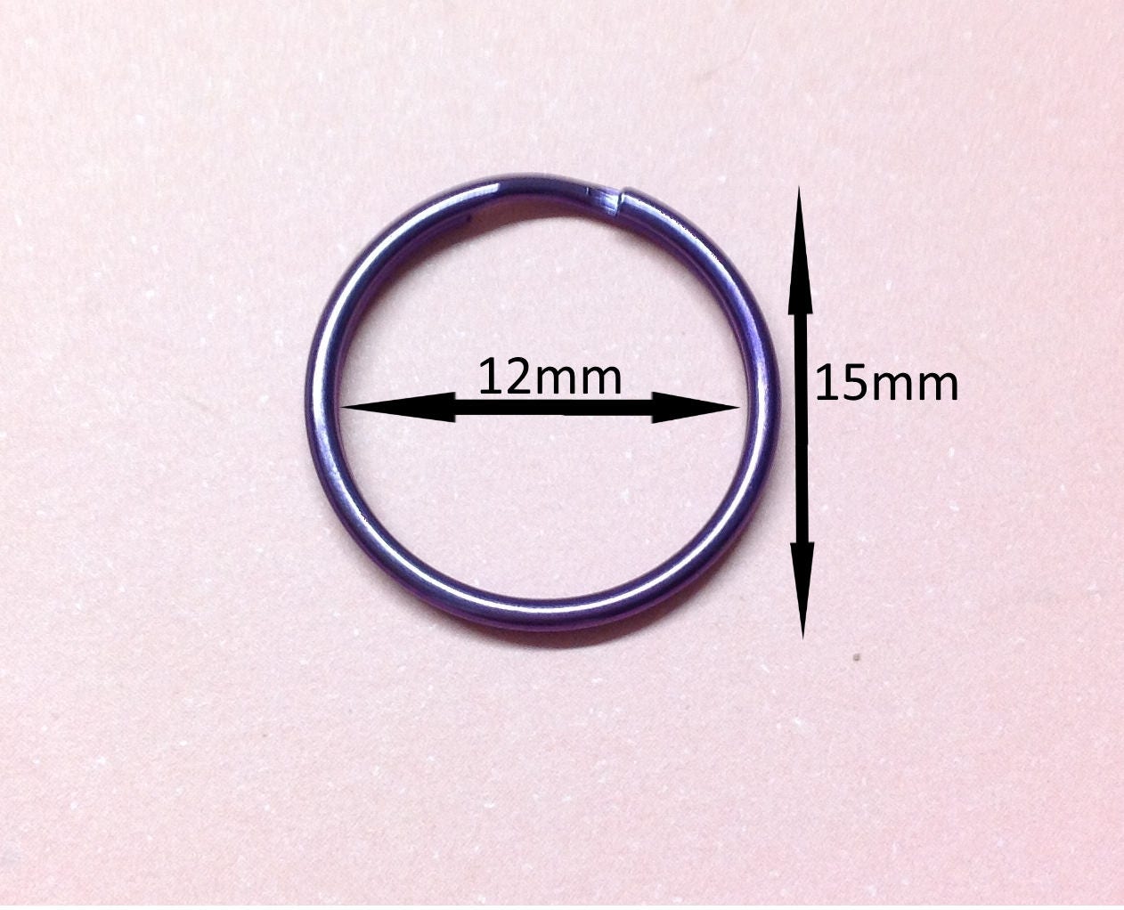 15mm Plain Round Double Loop Split Ring Choice of Colours & | Etsy UK