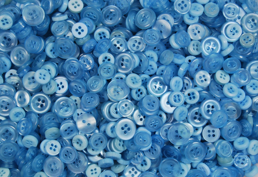 Tiny Baby Blue Buttons Lovely Coloured Buttons Mix Weights Bags Various ...
