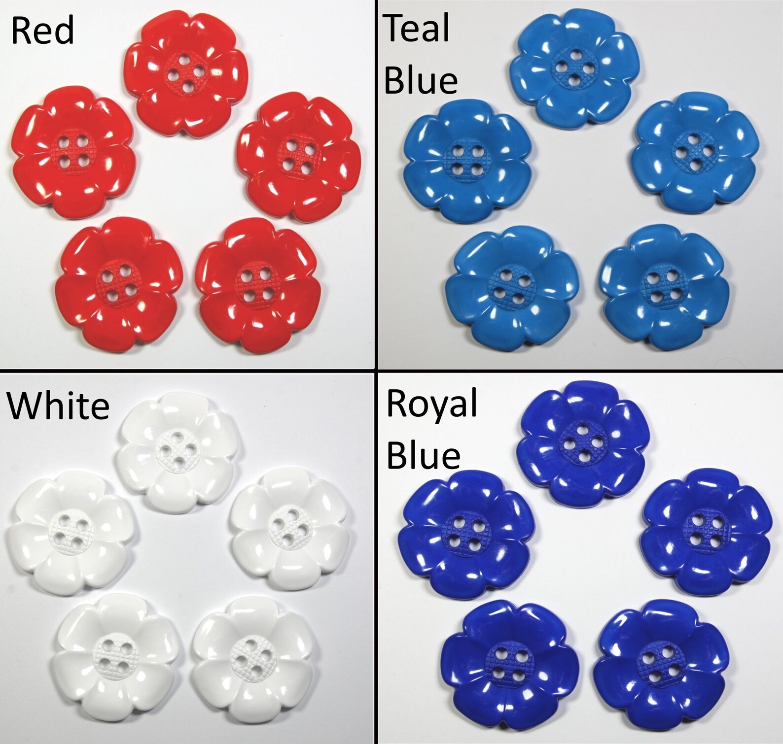 63mm Large Flower Buttons Choice of Colours Sewing - Etsy UK