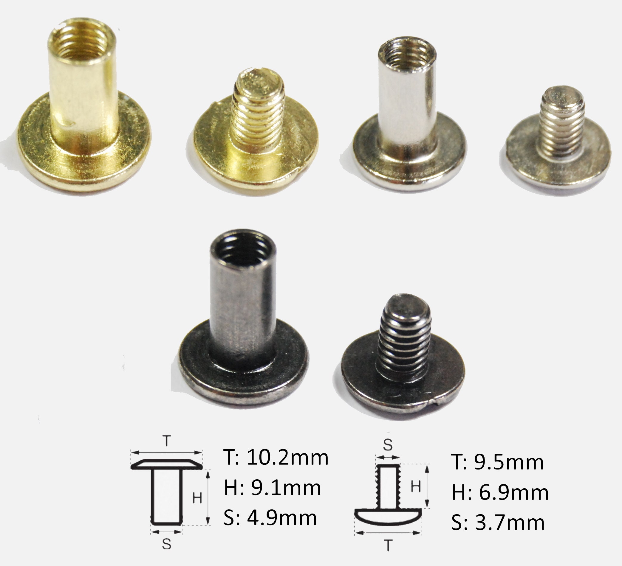 Chicago Screws 4mm to 10mm Vary Colour Iron Fasteners - Etsy