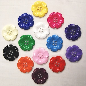 63mm Large Flower Buttons - Choice of Colours - Sewing Decoration Clown ...