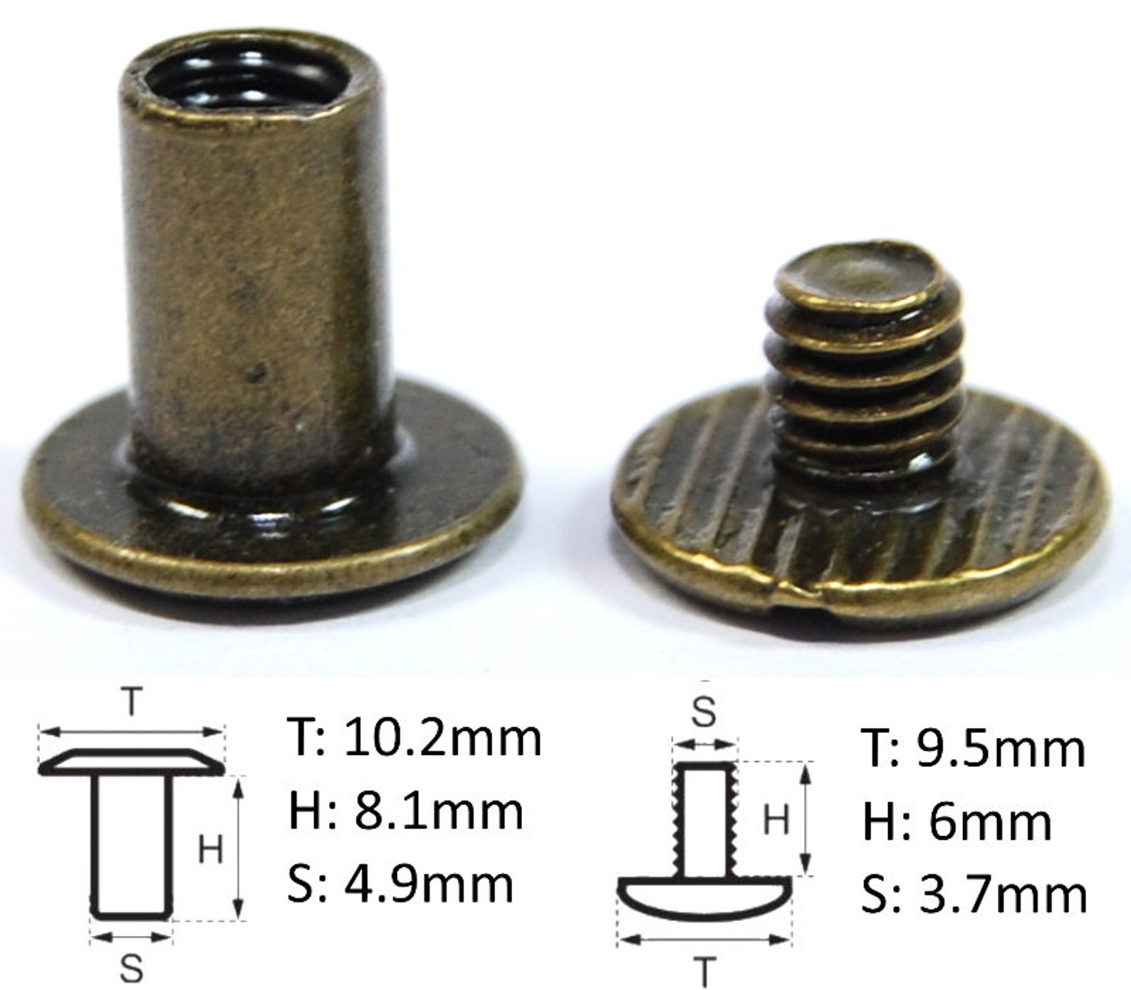 Chicago Screws 4mm to 10mm Vary Colour Iron Fasteners - Etsy UK